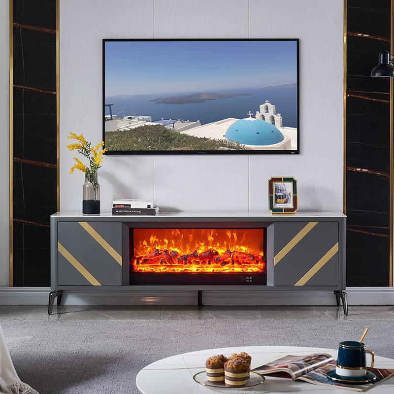 Gold and grey tv stand store